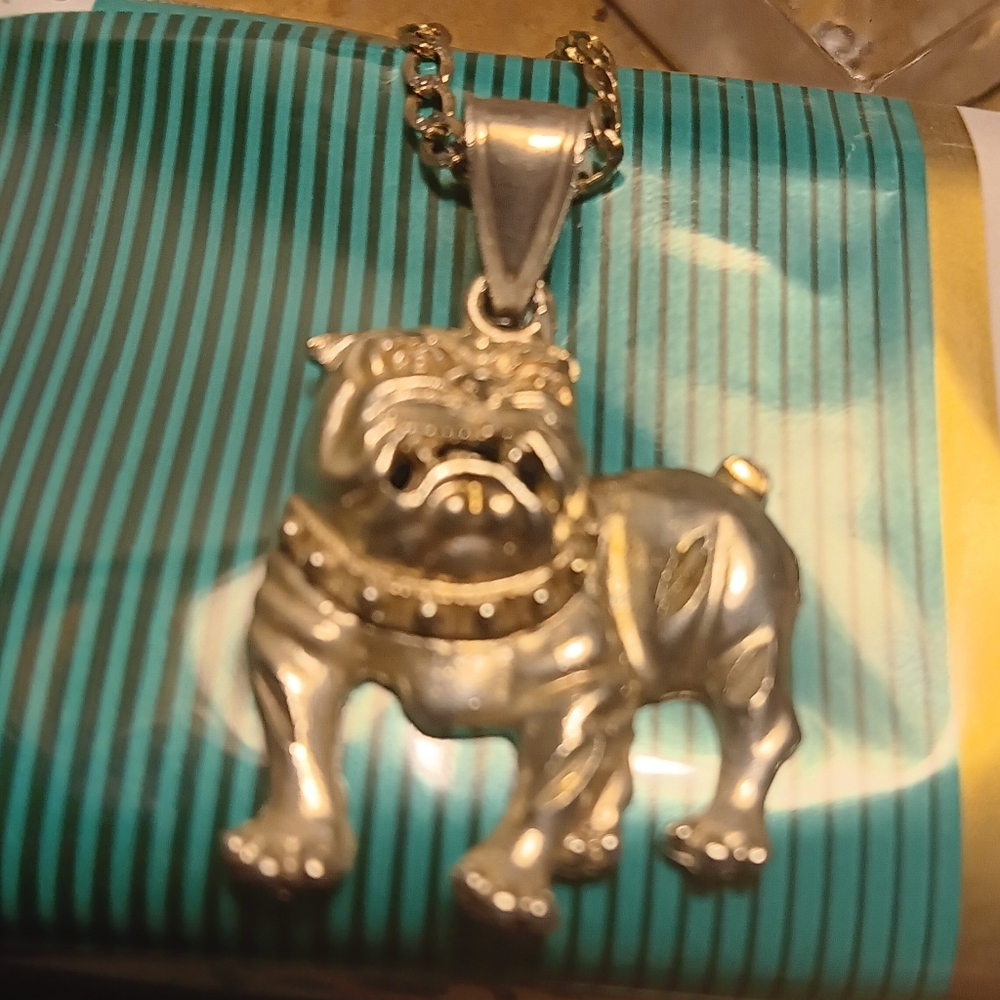 925 Bulldog Pendent Silver - Gem